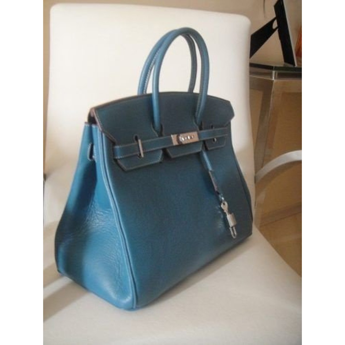 Réplica de Bolsa Hermes Birikin - Azul