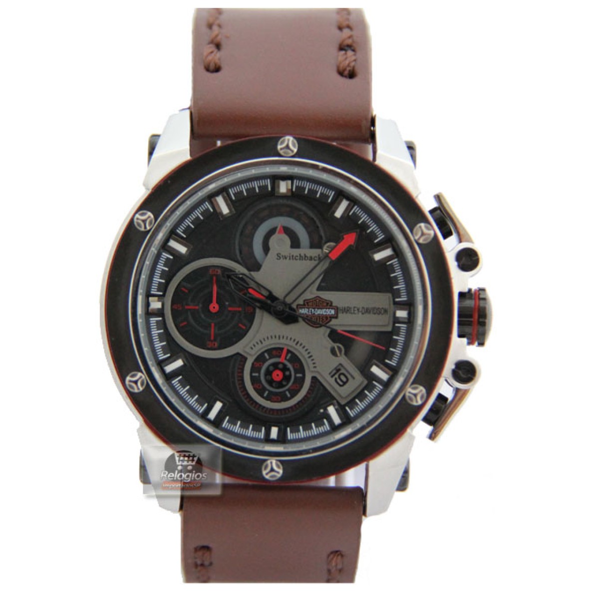 Relógio Réplica Harley Davidson Black Red ( 1509 )