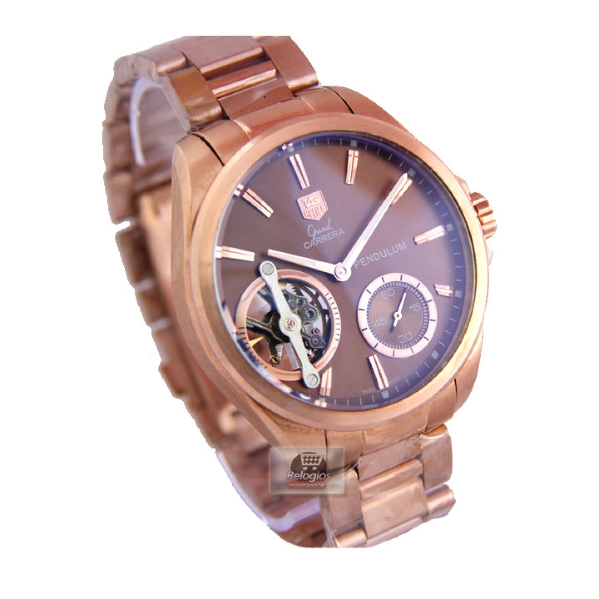Relógio Réplica Tag Heuer Pendulum Grand Pendulum Rosê